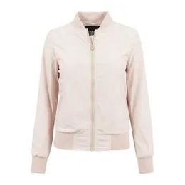 Allwetterjacke Urban Classics "Urban Classics Damen Ladies Light Bomber Jacket", Damen, Gr. M, lightpink, 100% Polyester, unifarben, normal, Rundhals, Jacken