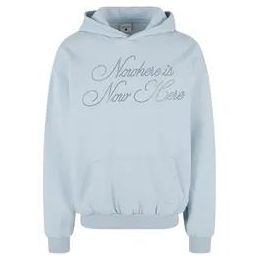Kapuzensweatshirt Karl Kani "Karl Kani Karl Kani OG Rhinestone OS Hoodie", Herren, Gr. XL, light blau, 65% Baumwolle (Bio), 35% Polyester (Recycelt), bedruckt, Sweatshirts