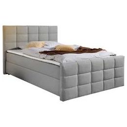 Boxbett Home Affaire, grau, B:147cm L:220cm, Komplettbetten, Boxbett mit Bettkasten und Fu&szlig;teil, inkl. Topper