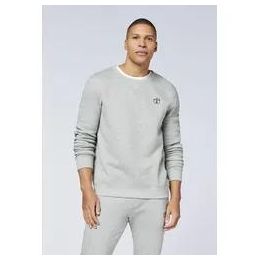 Sweatshirt Chiemsee, Herren, Gr. S (44/46), grau (neutral gray melange), 80% Baumwolle, 20% Viskose, Rundhals, Sweatshirts Sweatshirt