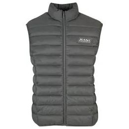 Steppweste Karl Kani "Karl Kani Karl Kani Sport Patch Light Puffer Vest", Herren, Gr. XXL, anthrazit, 100% Polyester, Westen Steppweste