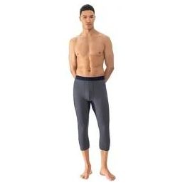 Lange Unterhose Mey "Prfrmnc+", Herren, Gr. XL, indigo melange, Obermaterial: 48% Schurwolle, 48% Polyester, 4% Elasthan, k&ouml;rpernah, Unterhosen Lange Unterhose, 3/4-lang, flache N&auml;hte, k&ouml;rpernahe Passform, ohne Eingriff