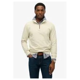 Sweatshirt Superdry "CLASSIC ESSENTIAL HENLEY", Herren, Gr. XXL, silber birch, angeraute Sweatware, Obermaterial: 100% Baumwolle, unifarben, regular fit normal, hoch geschlossener Ausschnitt, Rippb&uuml;ndchen, Sweatshirts Sweatshirt