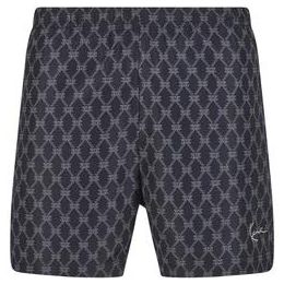 Badeshorts Karl Kani "Karl Kani Signature Monogram Aop Swim Shorts", Herren, Gr. S, US-Gr&ouml;&szlig;en, schwarz, 100% Polyester, Badehosen Badeshorts