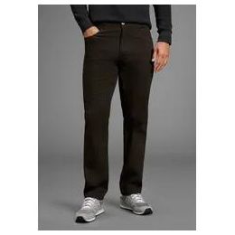 MAN'S WORLD 5-Pocket-Hose MAN'S WORLD, Herren, Gr. 50, N + U Gr, braun, Web, Obermaterial: 98% Baumwolle, 2% Elasthan, regular fit lang, Hosen 5-Pocket-Hose