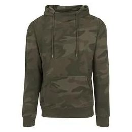 Kapuzensweatshirt Urban Classics "Urban Classics Herren High Neck Camo Hoody", Herren, Gr. S, olive camo, 60% Baumwolle, 40% Polyester, mehrfarbig, Sweatshirts