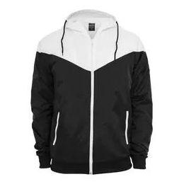 Windbreaker Urban Classics "Urban Classics Herren Arrow Windrunner", Herren, Gr. XL, schwarz, wei&szlig;, 100% Polyamid, mehrfarbig, normal, ohne Ausschnitt, Jacken Windbreaker