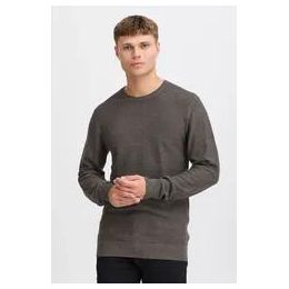 Strickpullover Blend "BHGoar", Herren, Gr. L, charcoal mix, Feinstrick, 100% Baumwolle, unifarben, Basic, regular fit normal, Rundhals, eingesetzt, Pullover Strickpullover, Stilvoller Strickpullover