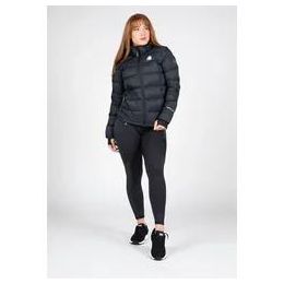 Steppjacke GORILLA WEAR, Damen, Gr. L, schwarz, 100% Nylon, normal, ohne Ausschnitt, Jacken Steppjacke, mit Stehkragen und Kapuze