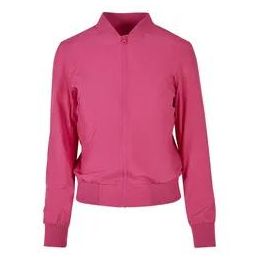 Allwetterjacke Urban Classics "Urban Classics Damen Ladies Light Bomber Jacket", Damen, Gr. XS, hibiskus pink, 100% Polyester, unifarben, normal, Rundhals, Jacken