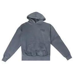 Kapuzenpullover DROPSIZE "Dropsize HEAVY OVERSIZE MIRRORED LOGO HOODIE", Herren, Gr. S, acid grau, 70% Baumwolle, 30% Polyester, mehrfarbig, oversize, ohne Ausschnitt, Pullover Kapuzenpullover