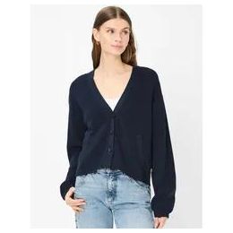 Cardigan Brax "Style ANIQUE", Damen, Gr. 40, navy, Strick, 100% Baumwolle, V-Ausschnitt, Strickjacken