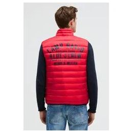 Steppweste CAMP DAVID, Herren, Gr. 3XL, rot (summer rot), Steppware, Material: 100% Polyester, Futter: 100% Polyester, F&uuml;llung: 100% Polyester, bedruckt, regular fit normal, Westen Steppweste, mit elastischem Saumabschluss