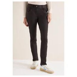 5-Pocket-Hose Cecil, Damen, Gr. 32, L&auml;nge 32, tartufo braun, Stoff, 76% Viskose, 21% Nylon, 3% Elasthan, leicht gl&auml;nzend, comfort fit normal, Hosen 5-Pocket-Hose, mit leichtem Glanz