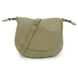 Schultertasche Harpa "KLEA", Damen, Gr. B/H/T: 7,5cm x 23,5cm x 30cm, taupe, Leder, unifarben, Taschen Schultertasche, aus echtem Leder