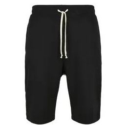 Sweatshorts Urban Classics "Urban Classics Herren Low Crotch Sweatshorts", Herren, Gr. M, US-Gr&ouml;&szlig;en, schwarz, 65% Baumwolle, 35% Polyester, unifarben, loose fit, Hosen Sweatshorts