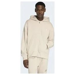 Kapuzensweatshirt Adidas SPORTSWEAR "ALL SZN", Herren, Gr. M, crystal linen, Obermaterial: 70% Baumwolle, 30% Polyester, angesetztes B&uuml;ndchen, Sweatshirts, Kapuzenjacke mit Rei&szlig;verschluss