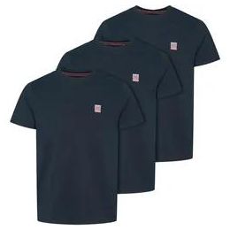 Kurzarmhemd VINSON "VINSON 3-pack T-shirt VMMassimo", Herren, Gr. L, Normalgr&ouml;&szlig;en, sapphire, sapphire, sapphire, Obermaterial: 100% Baumwolle, Hemden