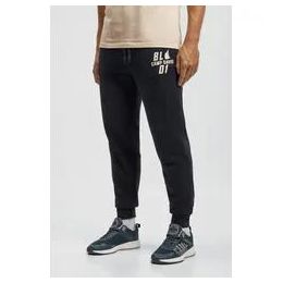 Sporthose CAMP DAVID, Herren, Gr. L, Normalgr&ouml;&szlig;en, blau, Sweatware, Material: 65% Baumwolle, 35% Polyester, bedruckt, relaxed fit lang, Hosen Sporthose, mit Elastikbund und Kordel