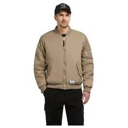 Bomberjacke Khujo "Adon", Herren, Gr. M (50), braun, Material: 100% Nylon, gerade h&uuml;ftbedeckend, Rippstrickb&uuml;ndchen, Jacken Bomberjacke, Leichte Winterjacke in Shiny-Optik