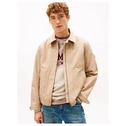 Blouson Tommy Hilfiger "IVY", Herren, Gr. L, coastal taupe, Web, Obermaterial: 54% Elastomultiester, 46% Polyester, normal normal, Manschette, Jacken Blouson, normale Passorm, elastischer Bund am Saum, 2-Wege-Rei&szlig;verschluss