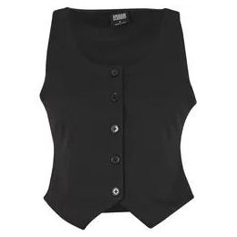 Steppweste Urban Classics "Urban Classics Ladies Jersey Vest", Damen, Gr. XL, schwarz, 100% Polyester, Westen Steppweste