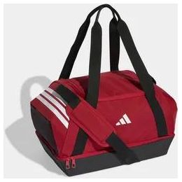 Sporttasche Adidas PERFORMANCE "TIRO DUFFLEBAG S MIT BODENFACH", team power rot 2, wei&szlig;, Obermaterial: 100% Polyester, Taschen Sporttasche