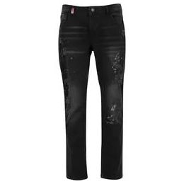 Bequeme Jeans 2Y Premium "2Y Premium 2Y EMILIO RIPPED SLIM FIT JEANS", Herren, Gr. 30, Normalgr&ouml;&szlig;en, schwarz, 98% Baumwolle, 2% Elasthan, unifarben, Jeans
