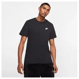 T-Shirt Nike SPORTSWEAR "M NSW CLUB TEE", Herren, Gr. XXL, schwarz, Jersey, Obermaterial: 100% Baumwolle, regular fit normal, Rundhals, Shirts T-Shirt, Regular Fit, Kurzarm, Rundhalsausschnitt, Topseller