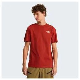T-Shirt The North Face "M VERTICAL REGULAR SHORT SLEEVE TEE-GRAPHIC", Herren, Gr. S, iron clay, Obermaterial: 60% Baumwolle, 40% Polyester, Shirts T-Shirt, normale Passform, kurze &Auml;rmel, f&uuml;r Sportmode und Outdoormode