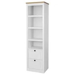 Vitrine OTTO HOME "Rigny", wei&szlig;, neutral, B:49cm H:180cm T:39cm, Holzwerkstoff, Schr&auml;nke, Vitrine, aus MDF, mit Holz-Zierleiste, schwarzem Metallgriff