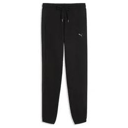 Sporthose Puma "HER High-Waist-Jogginghose Damen", Damen, Gr. M, Normalgr&ouml;&szlig;en, schwarz, Obermaterial: 32% Polyester, 68% Baumwolle. Seitenpartie: 100% Nylon. Seitentasche &ndash; Oben: 100% Baumwolle, unifarben, comfort fit, Hosen Sporthose