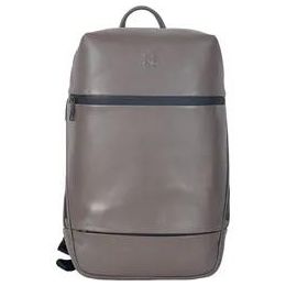 Notebookrucksack Harbour 2nd "Liverpool", Gr. B/H/T: 27cm x 44cm x 12cm, stone, Rindsleder, Rucks&auml;cke, Unisex Businessrucksack, Gesch&auml;ftsrucksack mit Logopr&auml;gung