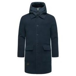 Trenchcoat STONE HARBOUR "Thiagoo XX", Herren, Gr. L (52), navy, Obermaterial 1: 95% Polyester, 3% Viskose, 2% Elasthan. Obermaterial 2: 100% Polyester. Innenfutter: 100% Polyester. Wattierung: 100% Polyester. &Auml;rmelfutter: 100% Polyester, gerade ca. Mitte Oberschenkel, hoch geschlossener Ausschnitt, &Auml;rmel ohne &Auml;rmelschlitz normaler Saum, M&auml;ntel, Kurzmantel in Wollmantel-Optik mit herausnehmbaren I