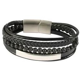 Adelia&acute;s Armband ADELIA ́S "Herren Armband &ndash; Lederarmband aus Leder 21 cm", schwarz, Armb&auml;nder, Herren, 21cm, Leder, Armband, Perfekt als Geschenk f&uuml;r besondere Menschen
