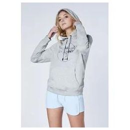 Kapuzensweatshirt Chiemsee, Damen, Gr. S (36), medium grau, metallic, 90% Baumwolle, 10% Viskose, Sweatshirts