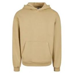 Kapuzenpullover Urban Classics "Urban Classics Fluffy Hoody", Herren, Gr. M, unionbeige, 70% Baumwolle, 30% Polyester, unifarben, normal, ohne Ausschnitt, Pullover Kapuzenpullover
