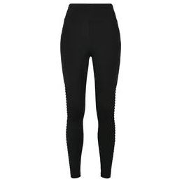 Leggings Urban Classics "Urban Classics Damen Ladies Highwaist Biker Tech Mesh Leggings", Damen, Gr. M, US-Gr&ouml;&szlig;en, schwarz, 80% Polyamid, 20% Elasthan, unifarben, skinny fit, Hosen Leggings