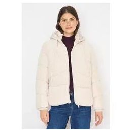 Steppjacke Cecil, Damen, Gr. XL (44), teddy vanillewei&szlig;, Web, Obermaterial oben: 100% Baumwolle; Obermaterial unten: 100% Polyester; Kapuze: 100% Polyester; Futter: 100% Polyester; F&uuml;llung: 100% Polyester, unifarben, normal normal, ohne Ausschnitt, elastischer Bund, Jacken Steppjacke, mit Kapuze mit Tunnelzugband