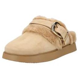 Hausschuh Steve Madden "Steve Madden Hausschuhe Veloursleder", Damen, Gr. 37, tan, Veloursleder, Schuhe Hausschuh