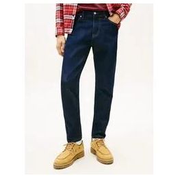 Tommy Hilfiger Slim-fit-Jeans TOMMY JEANS "Austin Slim Tapered", Herren, Gr. 34, L&auml;nge 34, schwarz denim, Denim/Jeans, Obermaterial: 99% Baumwolle, 1% Elasthan, regular fit lang, Jeans Slim-fit-Jeans, zum Kn&ouml;chel hin schmaler werdende Jeans mit mittlerer Leibh&ouml;he