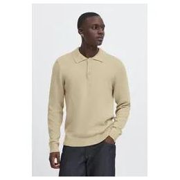 Strickpullover Blend "BHDeno", Herren, Gr. L, plaza taupe, Grobstrick, 50% Baumwolle, 50% Polyacryl, unifarben, Basic, normal normal, ohne Ausschnitt, Pullover Strickpullover, Stilvoller Strickpullover mit Polo-Kragen