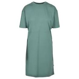Shirtkleid Urban Classics "Urban Classics Damen Ladies Organic Oversized Slit Tee Dress", Damen, Gr. S, US-Gr&ouml;&szlig;en, paleleaf, 100% Baumwolle, unifarben, oversize, Rundhals, Kleider Shirtkleid