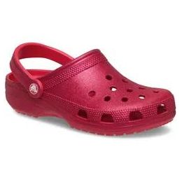Hausschuh Crocs "Classic Glitter Clog, Badesandale", Damen, Gr. 36, himbeere, digital raspberry, CrosliteTM, Glitzer, Schuhe Hausschuh, Sommerschuh, Schlappen, Schlupfschuh mit Glitzer verziert