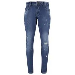 Bequeme Jeans 2Y Premium "2Y Premium Herren 2Y Skinny Fit Jeans", Herren, Gr. 31, Normalgr&ouml;&szlig;en, blau, 97% Baumwolle, 3% Elasthan, unifarben, Jeans