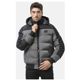 Cipo & Baxx Winterjacke CIPO & BAXX "CM177", Herren, Gr. XL, anthrazit, Stoff, 100% Polyester, unifarben, figurumspielend normal, ohne Ausschnitt, Jacken Winterjacke, mit markantem Logo-Patch