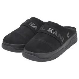 Sandale Karl Kani "Karl Kani Samo Slipper", Damen, Gr. 40.5, schwarz, Leder, unifarben, Schuhe Sandale