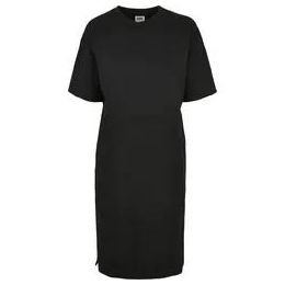 Shirtkleid Urban Classics "Urban Classics Damen Ladies Organic Oversized Slit Tee Dress", Damen, Gr. 4XL, US-Gr&ouml;&szlig;en, schwarz, 100% Baumwolle, unifarben, oversize, Rundhals, Kleider Shirtkleid