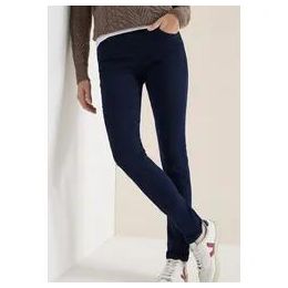 Skinny-fit-Jeans Cecil "Style VICKY", Damen, Gr. 32, L&auml;nge 28, blau schwarz used wash, Denim/Jeans, Obermaterial: 67% Baumwolle, 31% Polyester, 2% Elasthan. Futter: 52% Polyester, 48% Baumwolle, unifarben, slim fit lang, Jeans, mit elastichem Bund