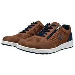 Sneaker Bugatti, Herren, Gr. 45, cognac, Lederimitat, Textil, Schuhe Sneaker, Komfort-Sneaker, Freizeitschuh, Alltags-Schn&uuml;rschuh